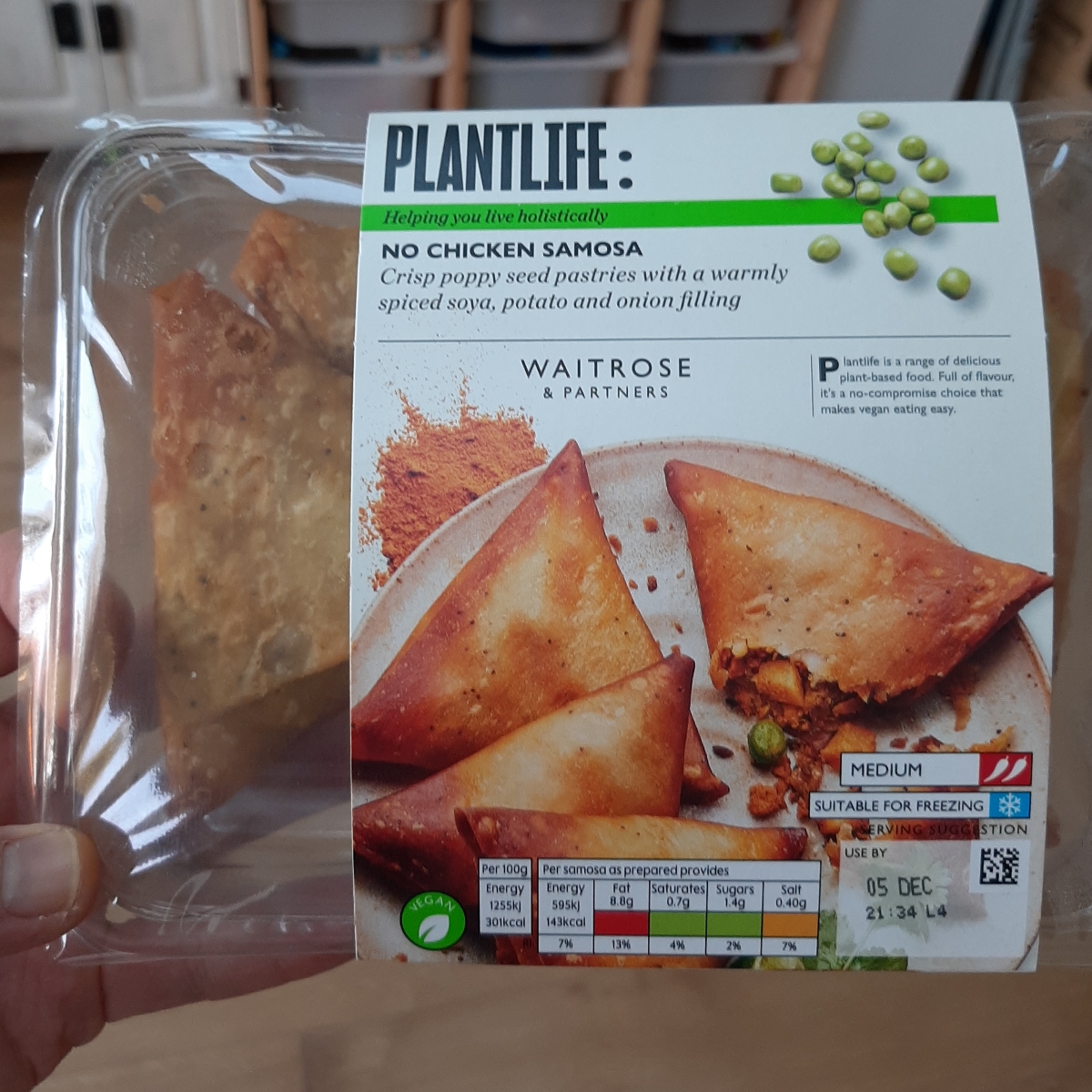 No chicken samosa from Plantlife: Waitrose & partners - Vegan Product ...
