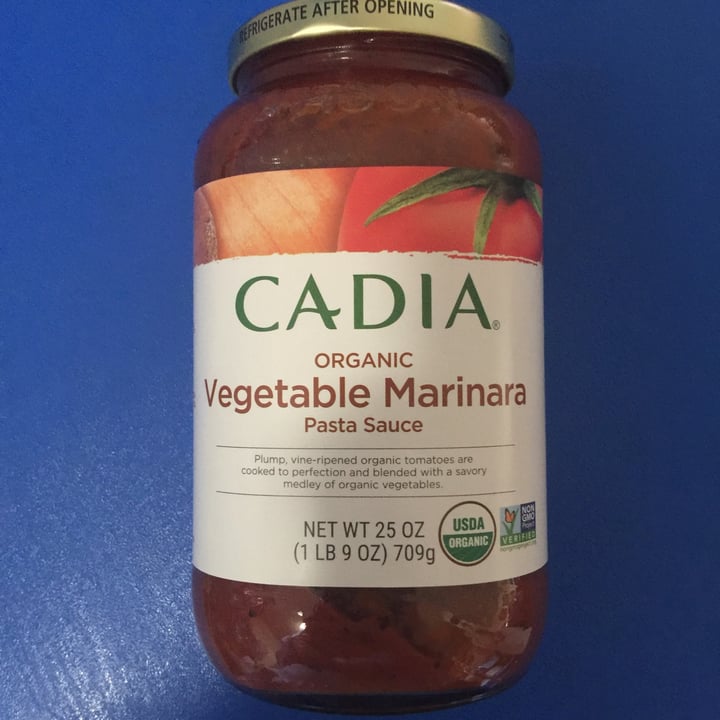 Cadia Organic Vegetable Marinara Sauce Review | abillion