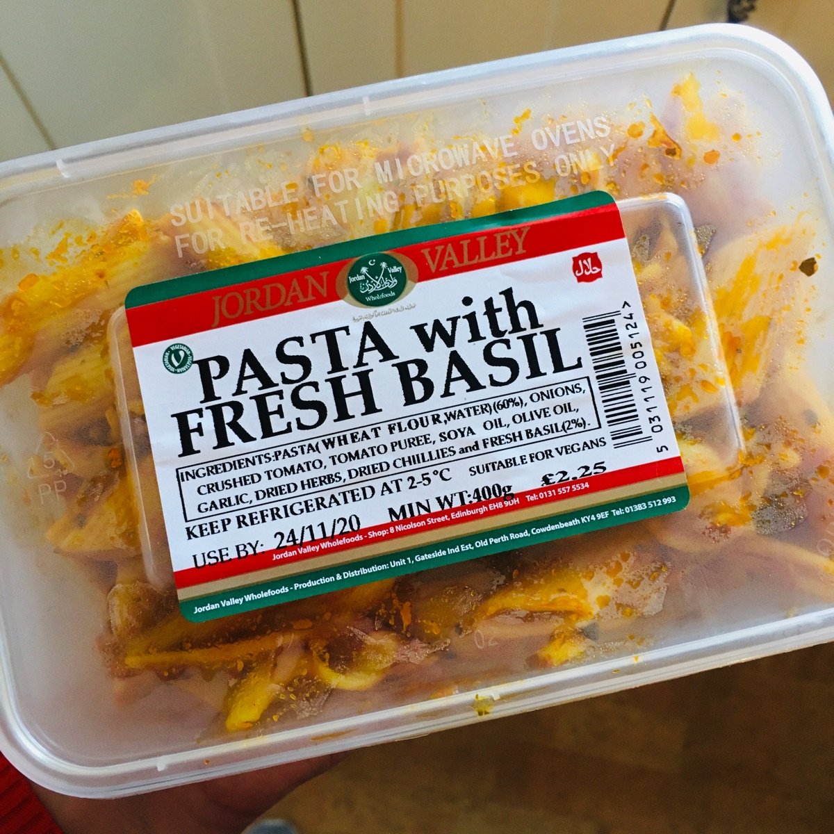 Pasta with Fresh Basil from Jordan Valley Wholefoods - Vegan Product ...