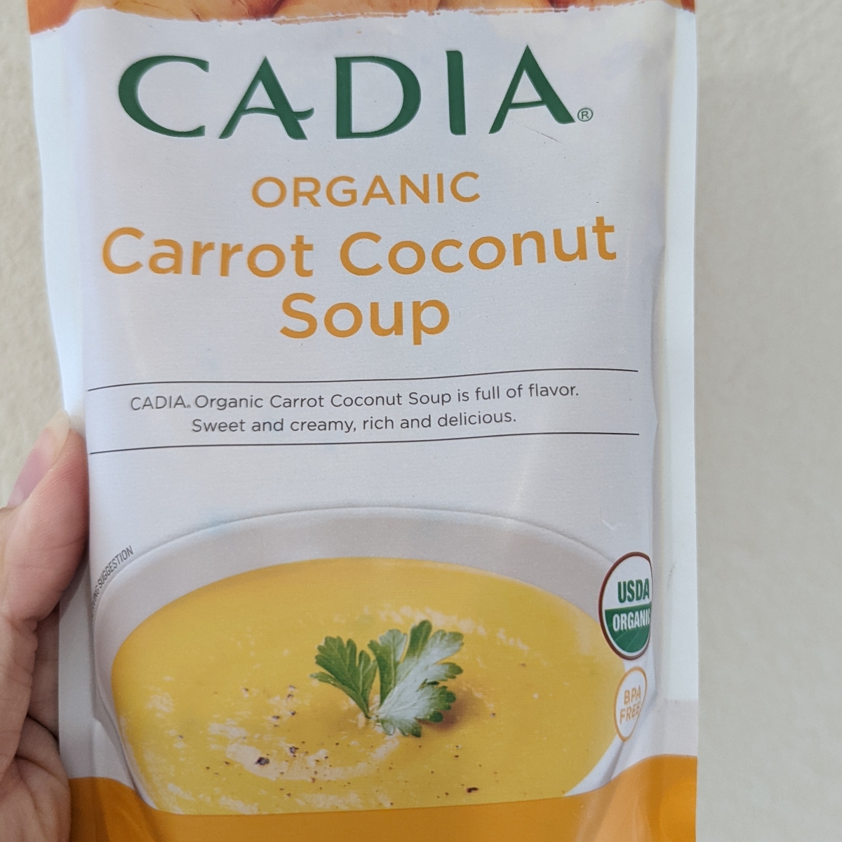 organic carrot coconut soup from Cadia - Vegan Product Reviews ...