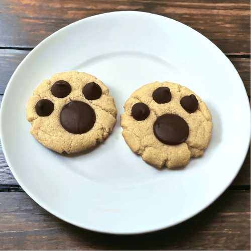 Paw Print Peanut Butter Cookies - This Old Baker