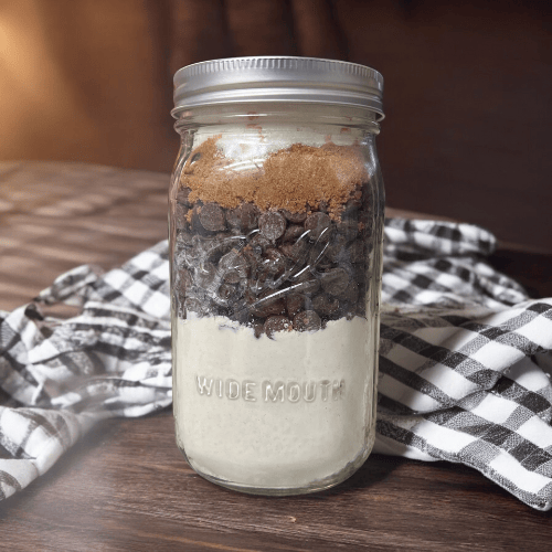 Chocolate Chip Mason Jar Cookies - This Old Baker