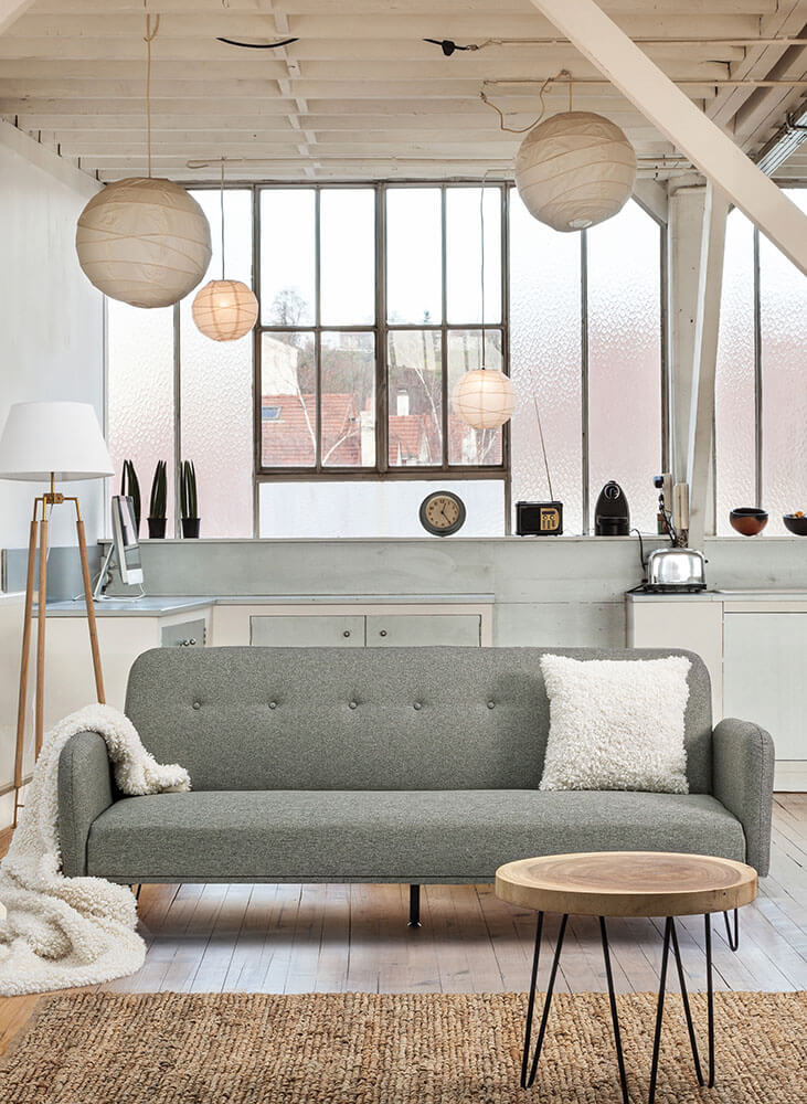 Rozkládací pohovka bridjet 180 cm šedá – muzza.cz