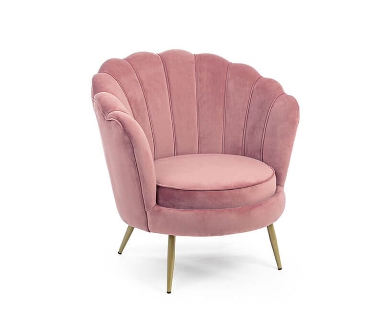 Křeslo sara samet růžové – muzza.cz