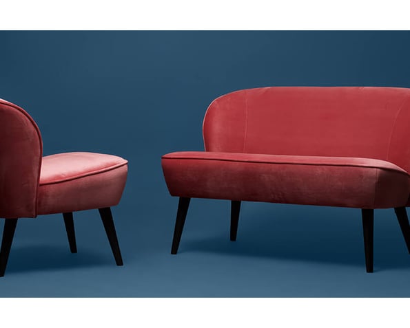 Křeslo sara samet růžové – muzza.cz