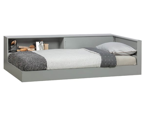 ROHOVÁ POSTEL CONNECT 90 x 200 cm ŠEDÁ – muzza.cz