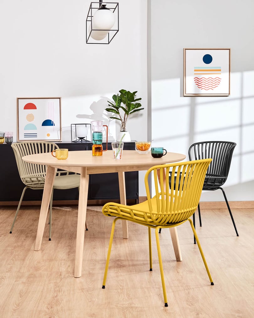 Kulatý stůl lecra Ø 120 cm dubový – muzza.cz