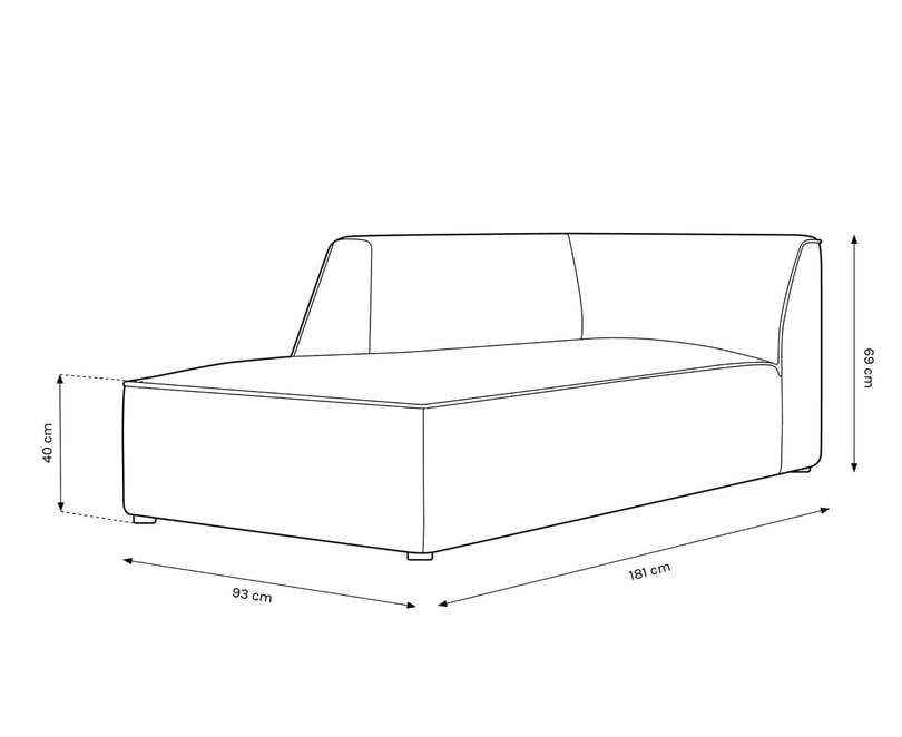 Lenoška buro levá 181 cm manšestr petrolejová modrá – muzza.cz