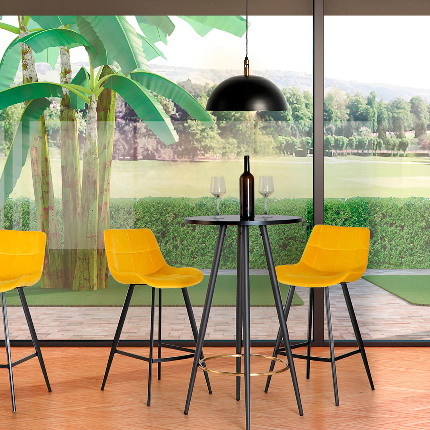 Stropní lampa sene ø 50 cm černá – muzza.cz