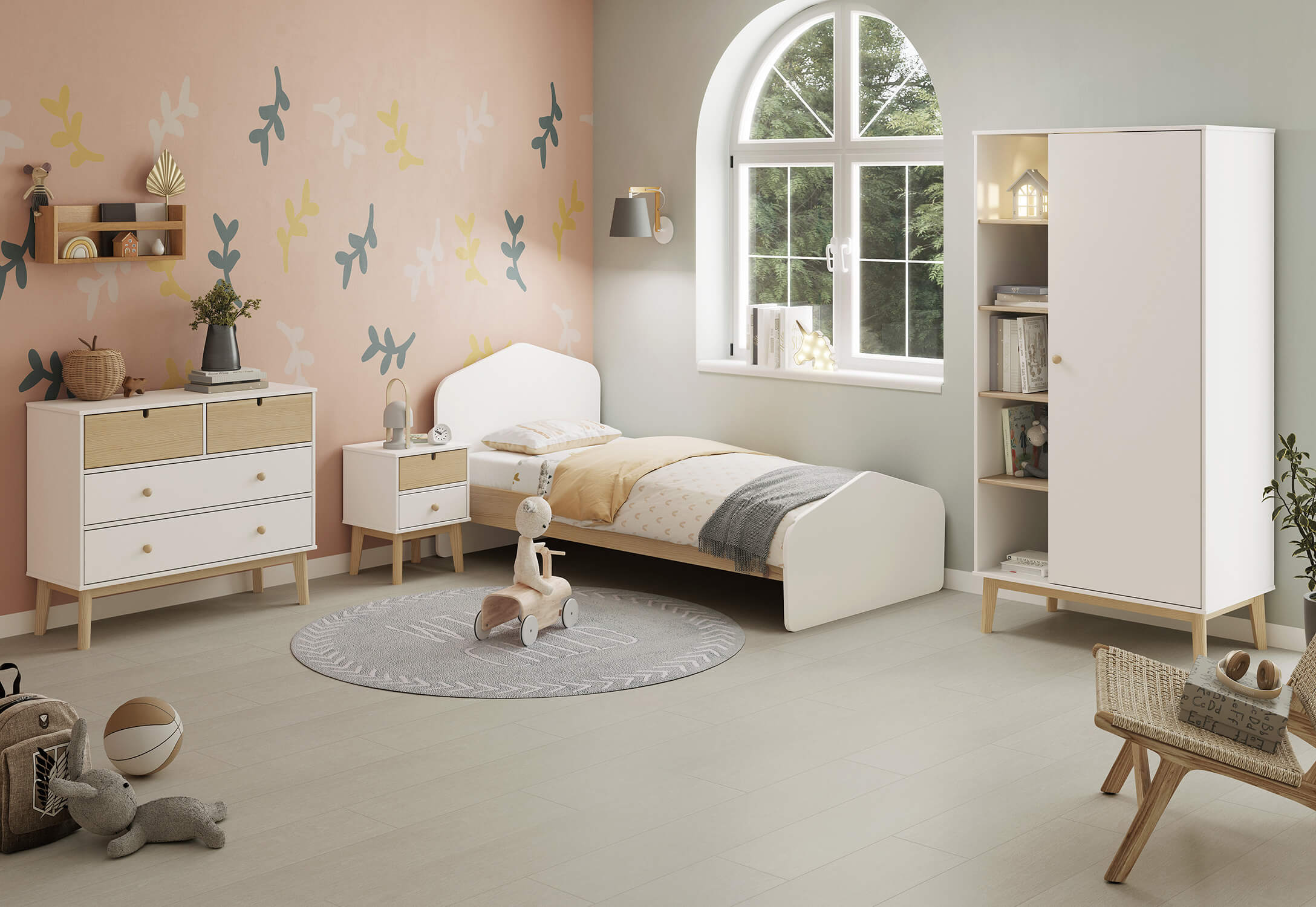 POSTEL DENNIS 90 X 200 CM ŠEDÝ BETON – muzza.cz