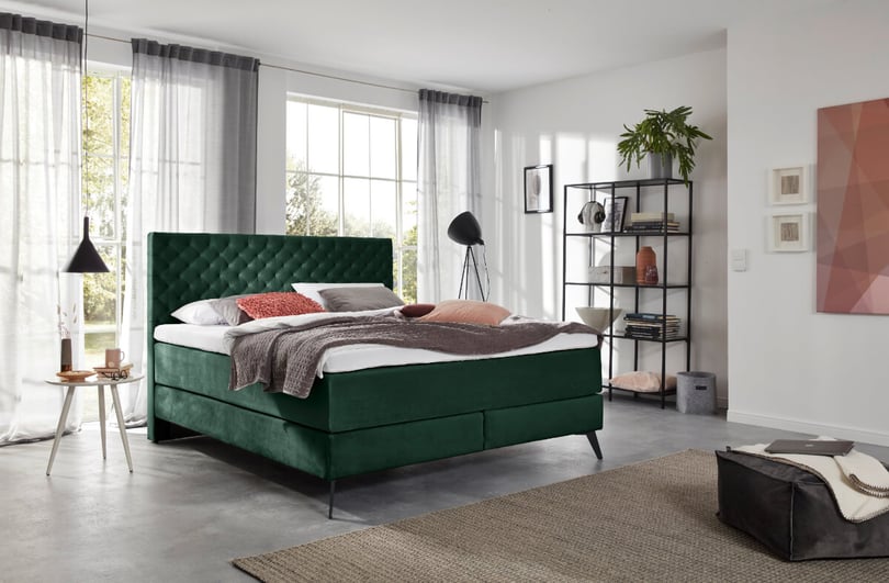 BOXSPRING POSTEL OLIVER 200 X 200 MODRÁ – muzza.cz
