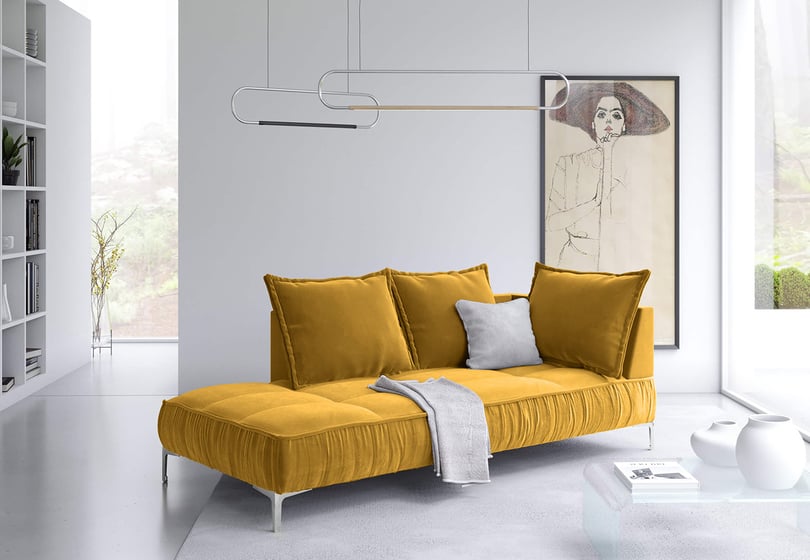 Kožená lenoška siaya 200 x 80 cm přírodní – muzza.cz