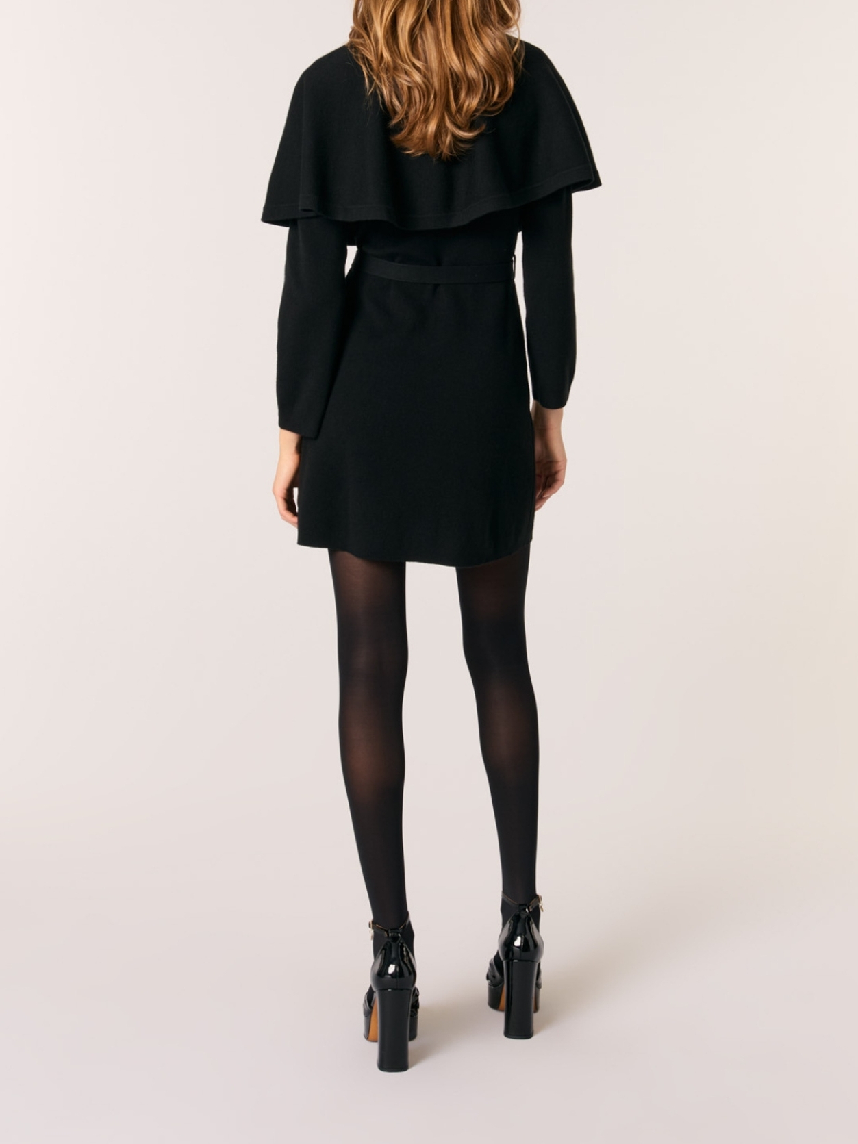 2-in-1 knit dress & removable cape