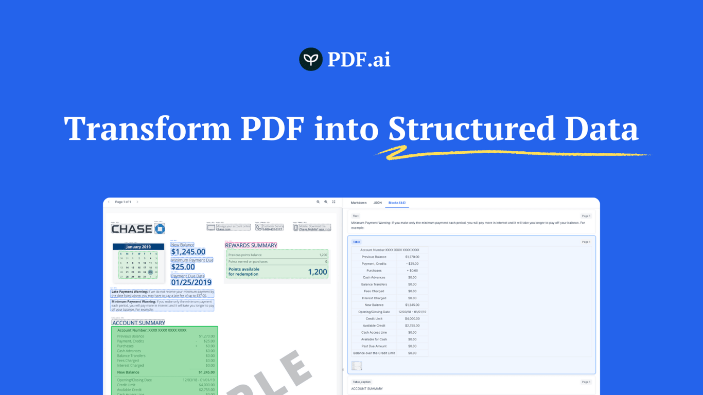 Parse, Extract & Split PDFs | PDF.ai