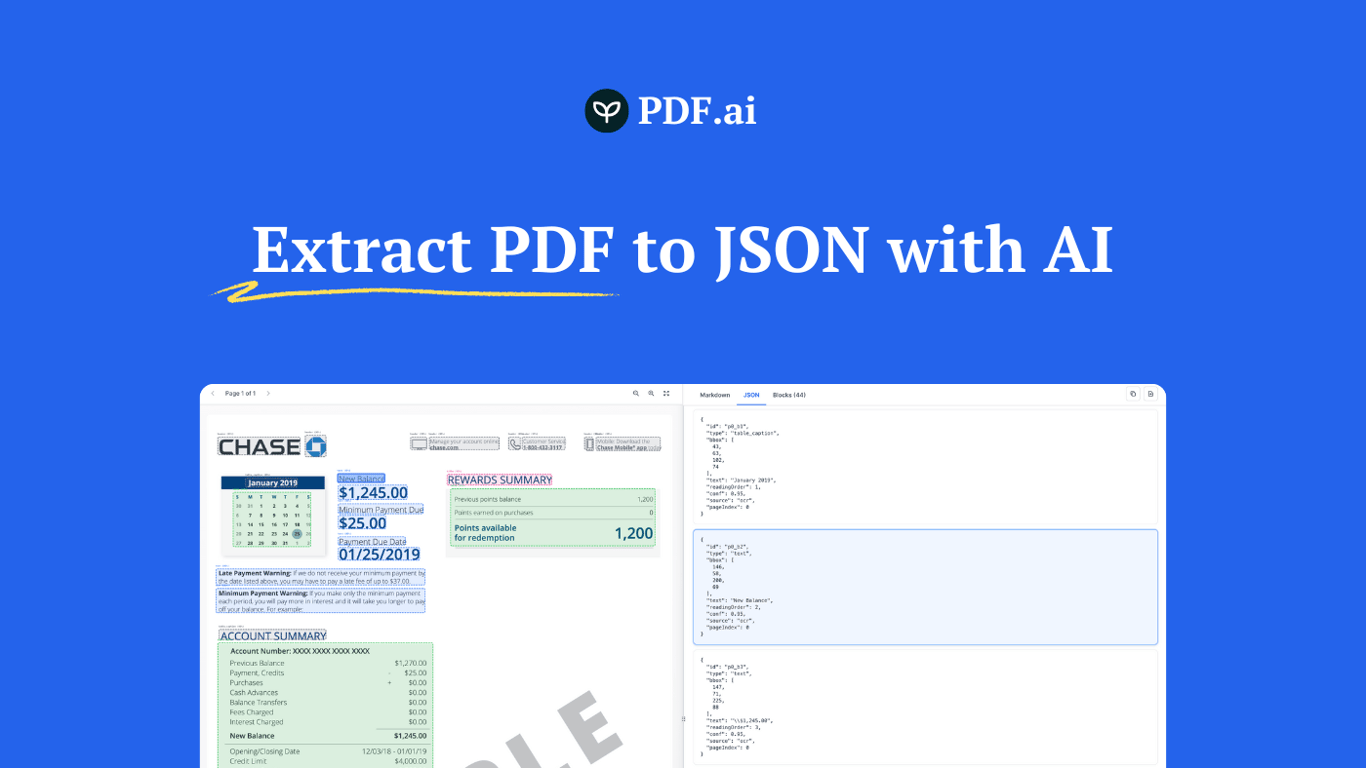AI PDF Data Extraction - Extract Fields to JSON | PDF.ai