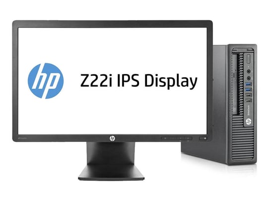 HP EliteDesk 800 G1 USDT + 21,5" HP Z22i Monitor PC set - 2070551 | furbify