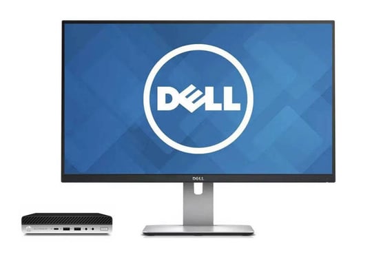HP EliteDesk 800 35W G3 DM + 27" Dell Professional U2715H IPS Monitor ...