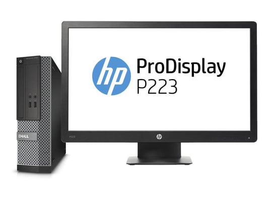 Dell OptiPlex 3020 SFF + 21,5" HP ProDisplay P223 Monitor PC set ...