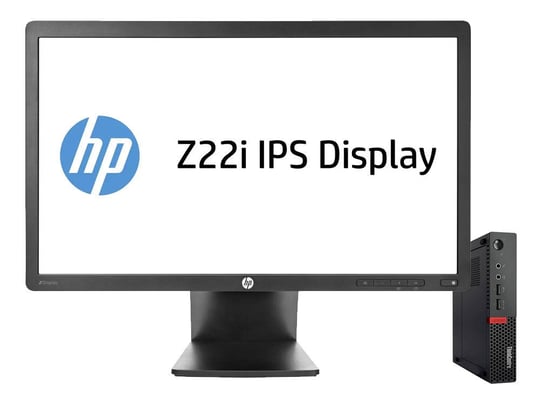 Lenovo ThinkCentre M710q Tiny + 21,5" HP Z22i Monitor PC set - 2070564 ...