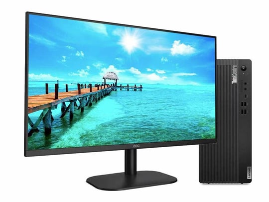 Lenovo ThinkCentre M75t Gen 2 MT + AMD RX6400 4GB + 24" LED AOC 24B2XH ...