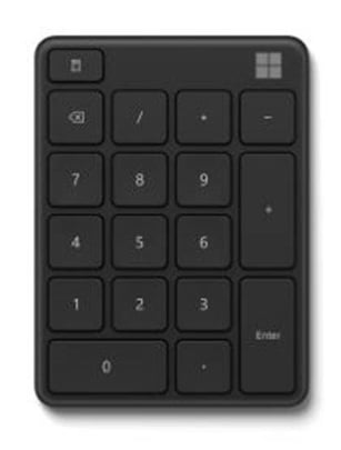 Microsoft Numpad Bluetooth Wireless (Number Pad) Black Keyboard ...