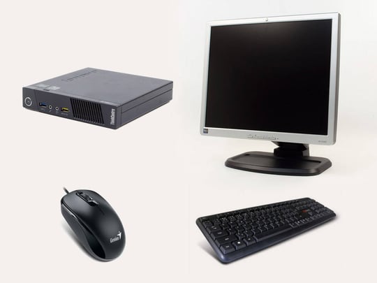 Lenovo Thinkcentre M73 Tiny + 19" Monitor L1940t + Billentyűzettel ...