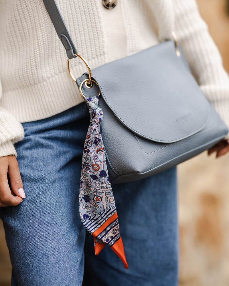 Kiki Bag Scarf Key Ring Orange