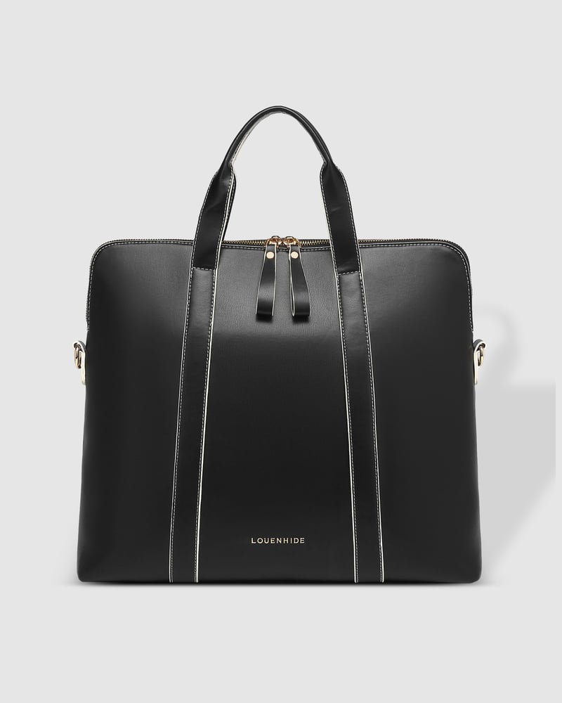 Rhodes Contrast Trim Laptop Bag Black White