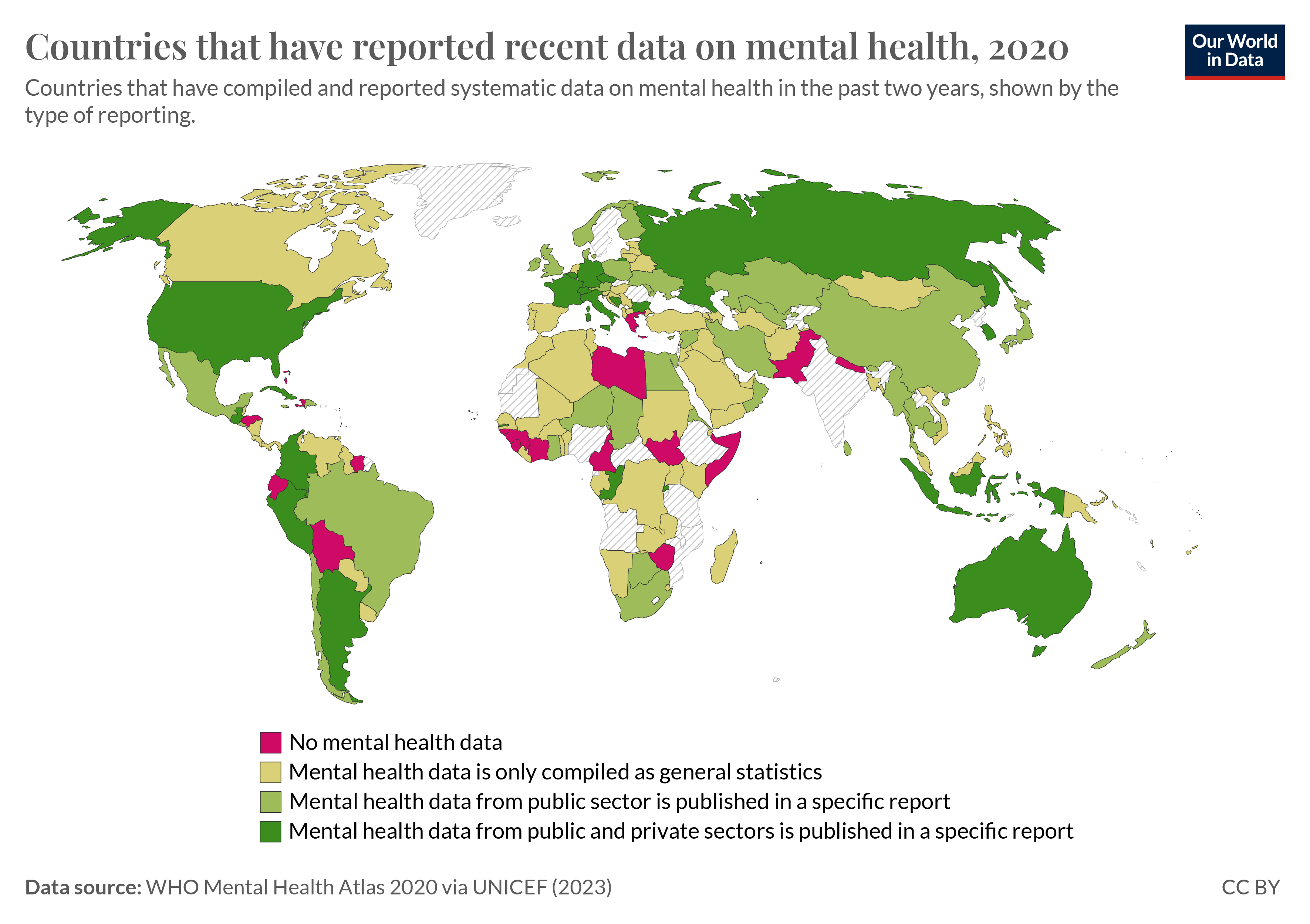 Many countries lack regular data on mental health - Our World in Data