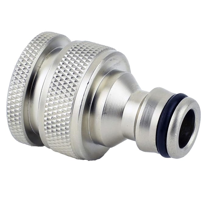 Flopro Professional Chrome Metal Outside Hose Tap Connector UK