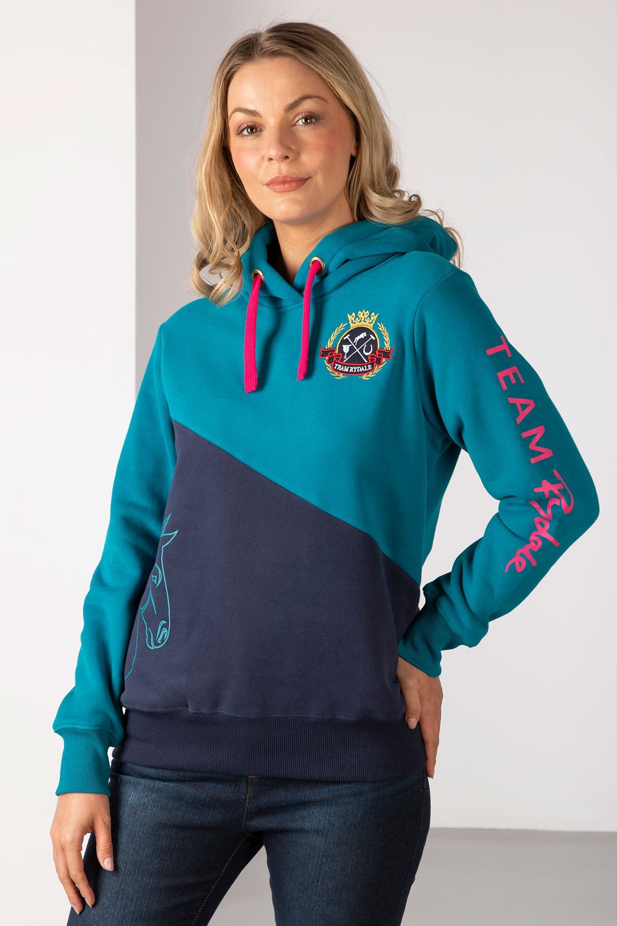 Ladies Diagonal Overhead Hoody UK - Rydale