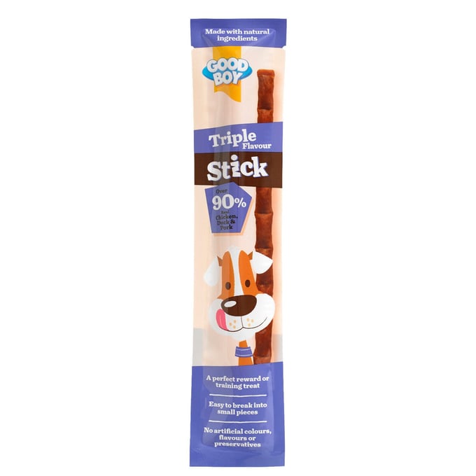 Good Boy Triple Flavour Stick Dog Treat 15g UK