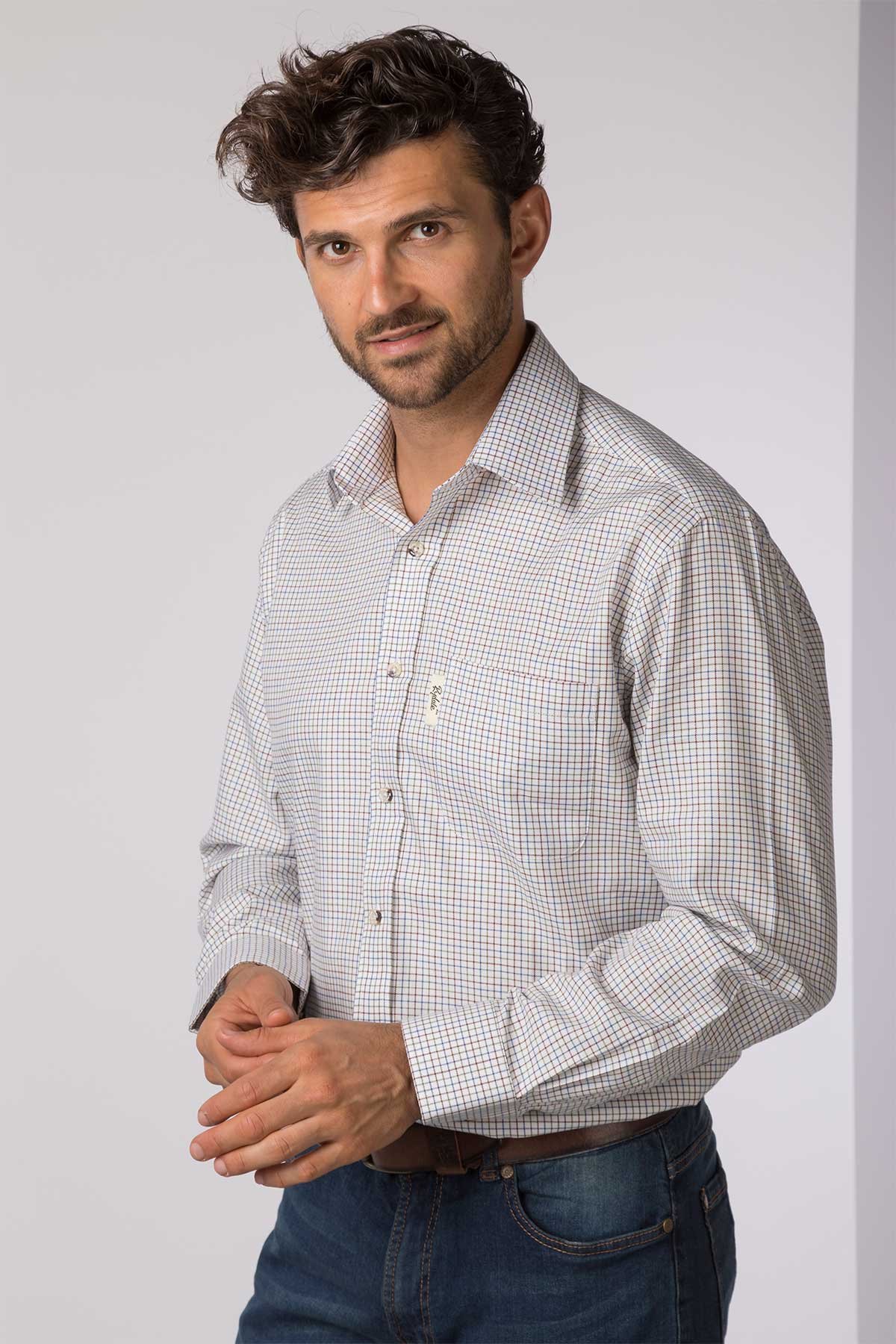 Mens Country Check Shirt UK | Mens Long Sleeve Shirts UK - Rydale