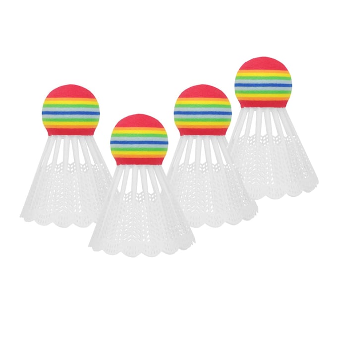 Rainbow Tip Shuttlecocks 4 Pack