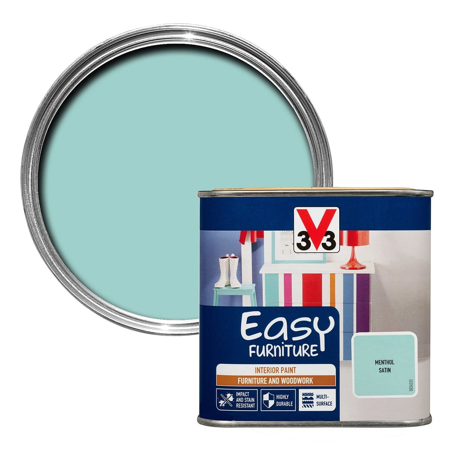 3v3 Menthol Easy Furniture Satin Paint 500ml UK