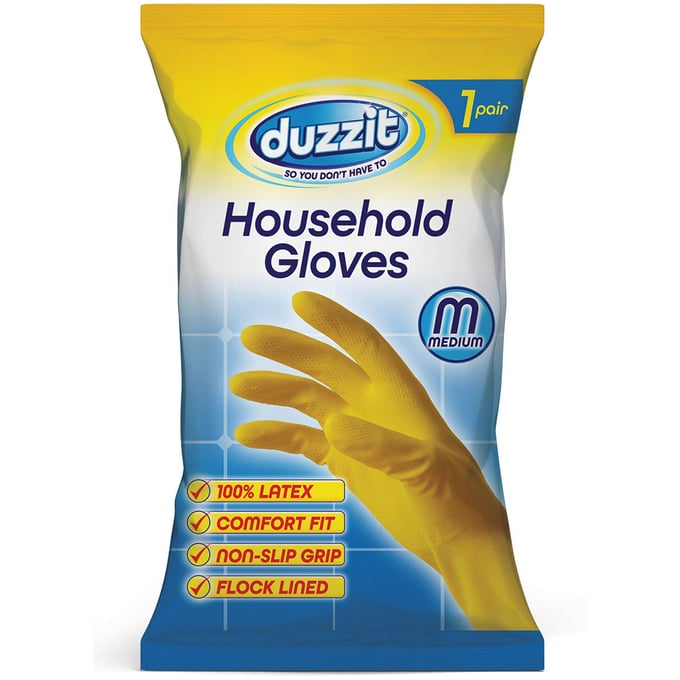 Duzzit Household Gloves 1 Pair | Cleaning Gloves UK