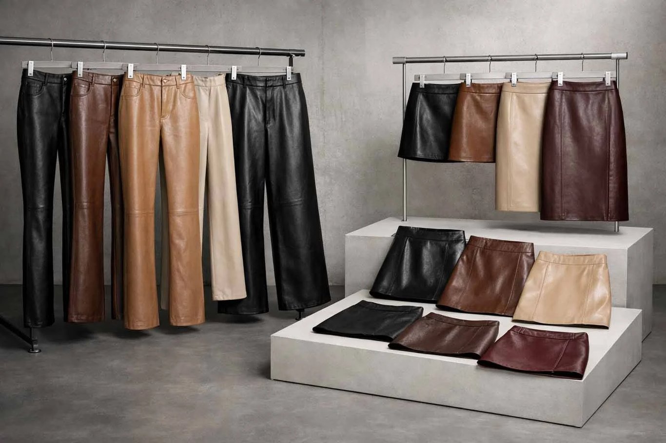 Which Types of Leather Are Used in Wholesale Leather Pants and Skirt ...