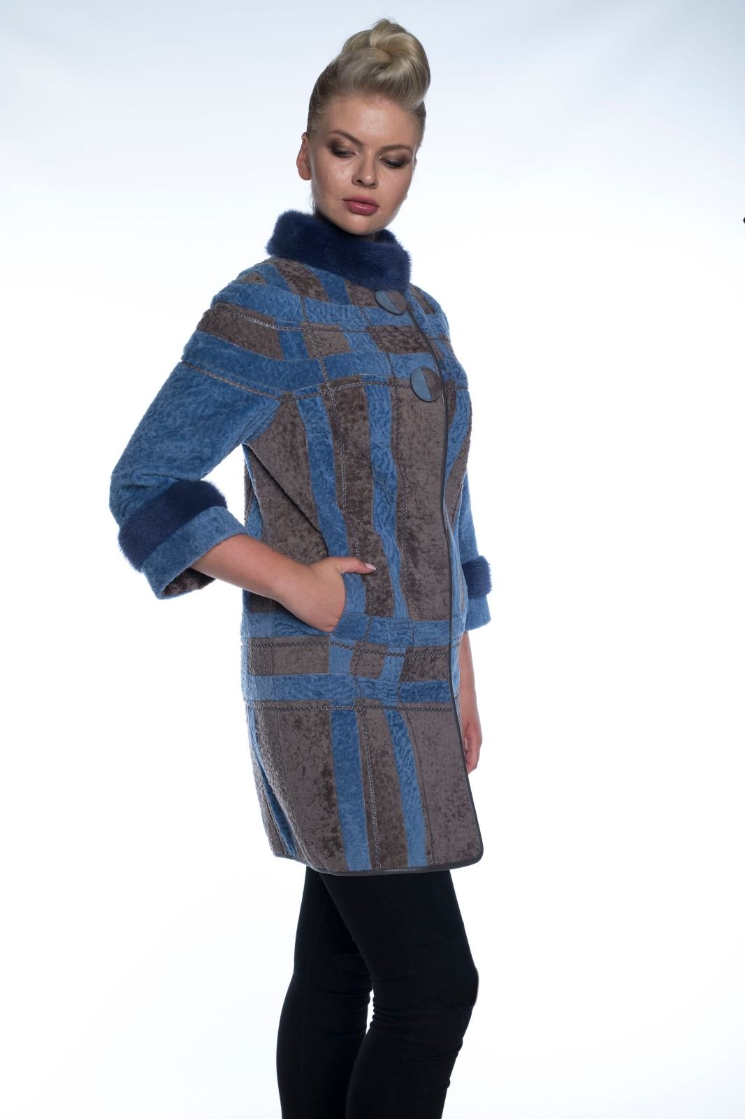 Sheep Skin Shearling Garment With Mink 7040 - Turkish Leather