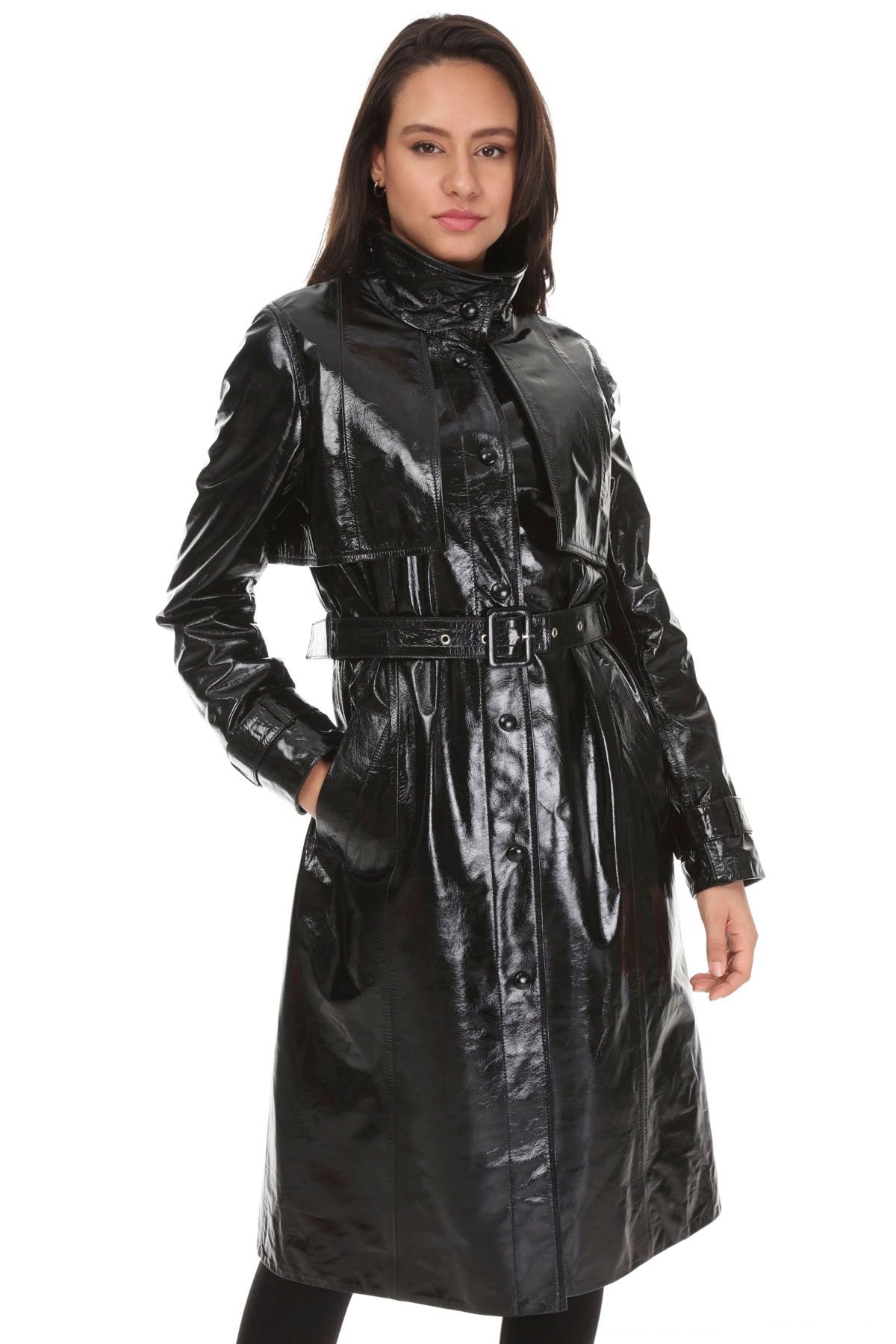 Sheep-Lamb Skin Women Coat - Turkish Leather