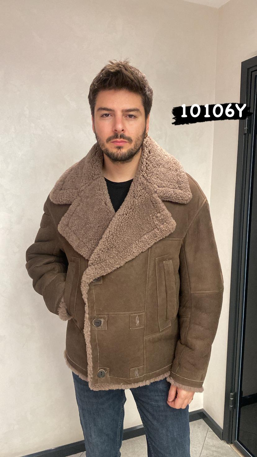 Sheep-Lamb Skin Men Coat - Turkish Leather