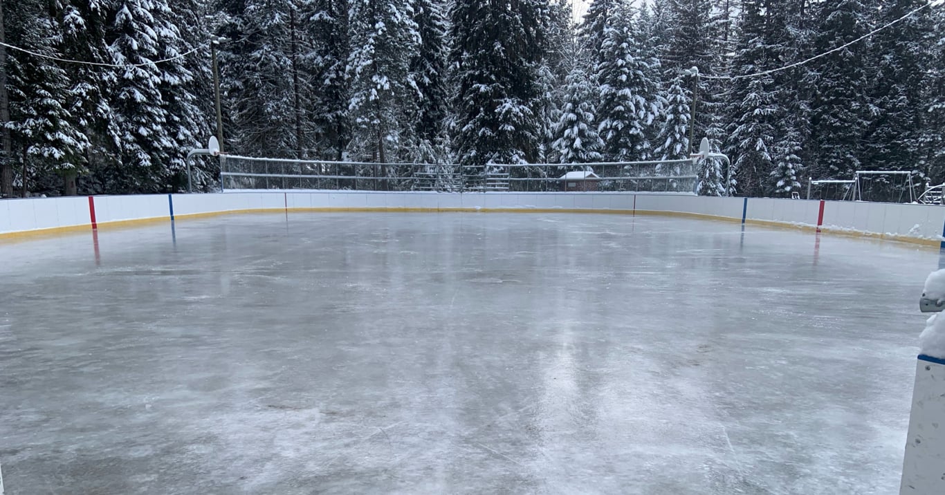 Joe Rich outdoor rink flooded and ready for its first action of the winter