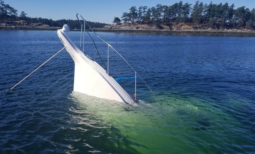 2 people rescued from sinking ship in the Strait of Georgia