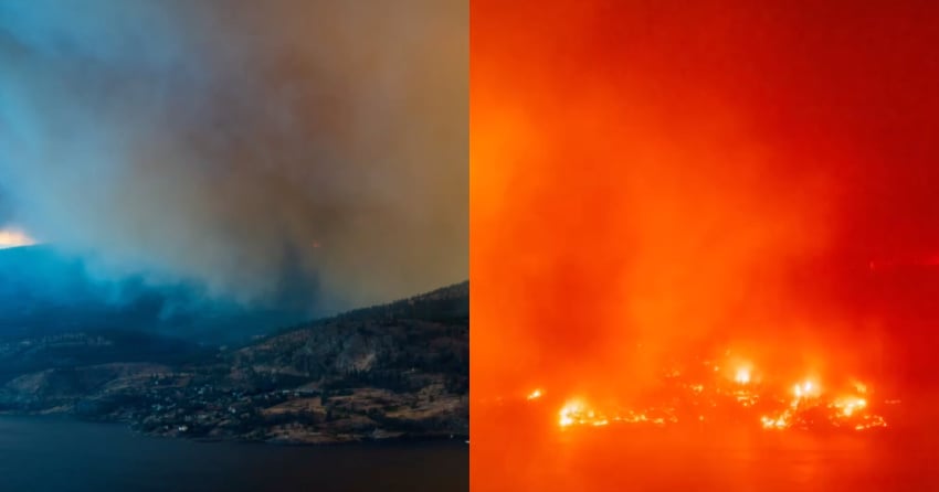VIDEO: Timelapse shows power and speed of McDougall Creek fire before ...