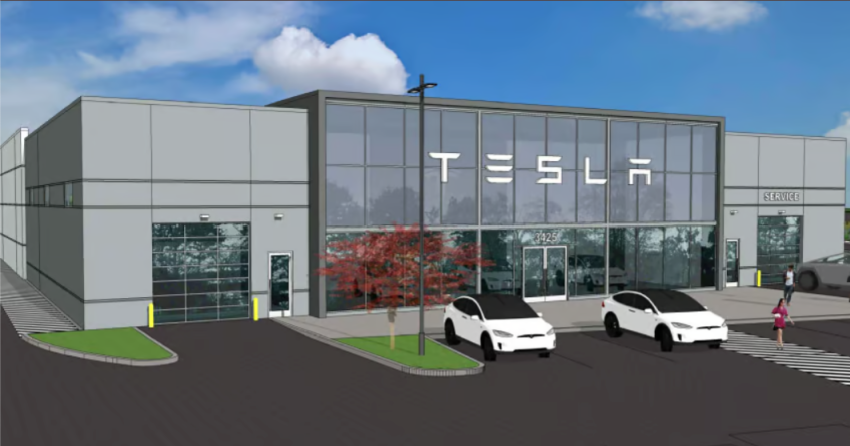 $5.5M building permit issued for Kelowna's future Tesla dealership