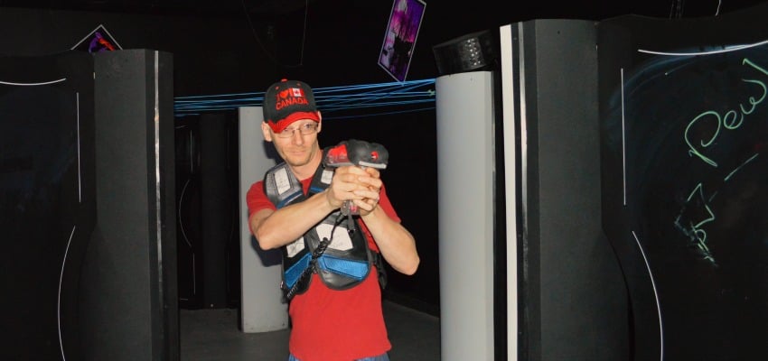 Shooting for a laser tag world record