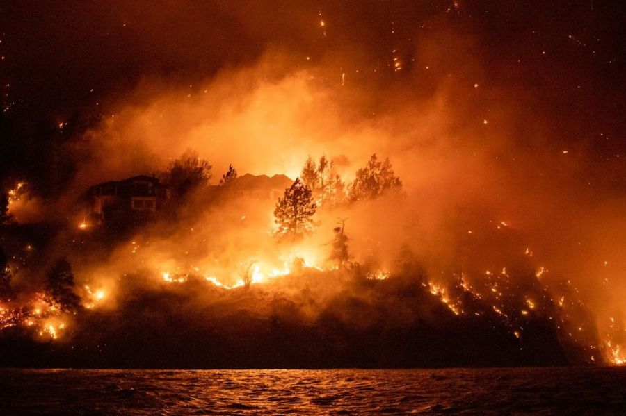 PHOTOS: Horrific destruction in Traders Cove as seen from Okanagan Lake