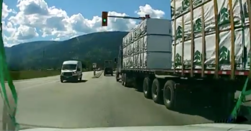 VIDEO: Dashcam footage shows driver nearly getting sideswiped by semi ...