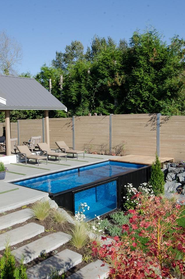 This B.C. couple turns shipping containers into backyard pools