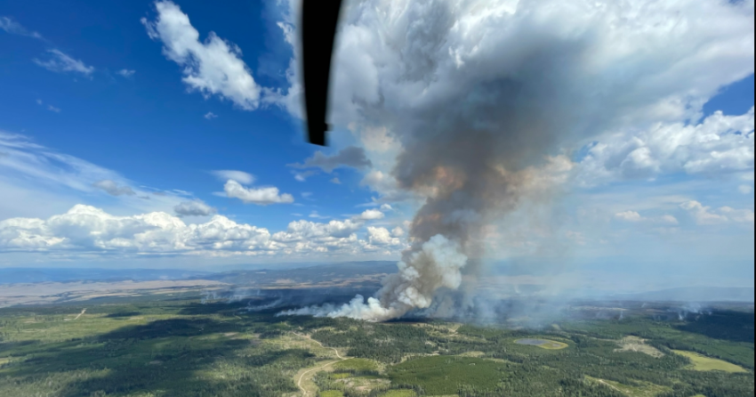 Wildfire burning south of Kamloops grows to over 5,000 hectares