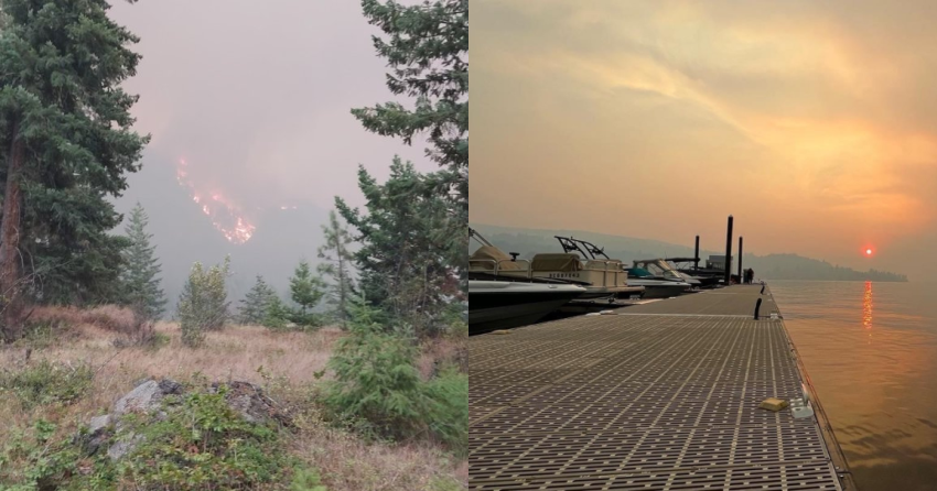 UPDATE: Adams Lake wildfire closes Hwy 1, evacuation order expanded